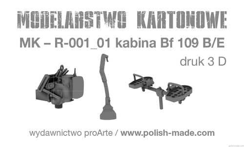Modelarstwo kartonowe R-001-01 Bf 109 B/E - Kabina