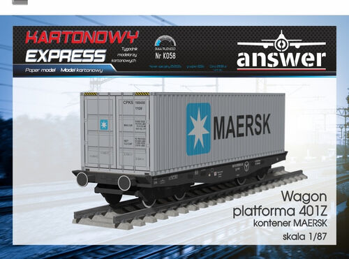 Answer KE-K058 Platform Wagon 401Z, MAERSK Container