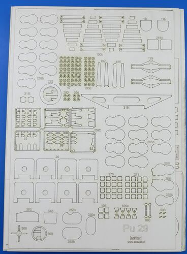 Answer ANG-01-2007-02-SZK03 Pu 29 Steam Locomotive - Laser Cut Frames, Details