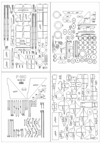 Answer MSM-016-SZK F-16C Block 30 Alaskan Splinter - Laser Cut Frames