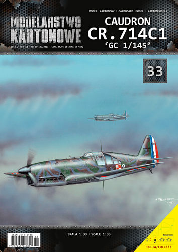 Modelarstwo kartonowe 033 CAUDRON CR.714C1 'GC 1/145'