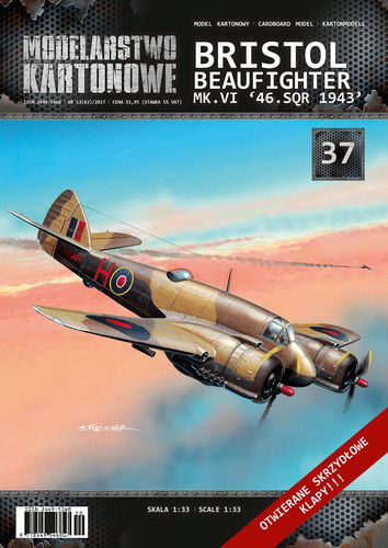 Modelarstwo kartonowe 037 Bristol Beaufighter Mk.VI '46.SQR -43'
