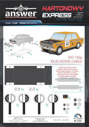 Answer KE-E125 Fiat 125p Monte Carlo Rally
