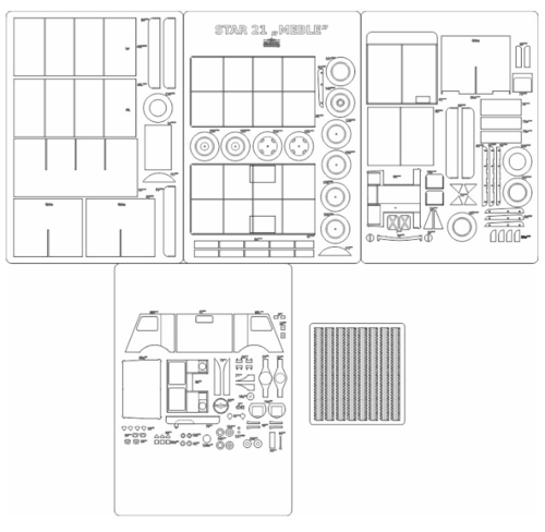 Answer KH-11-2021-SZK Star 21 Meblowóz - Laser Cut Frames, Details