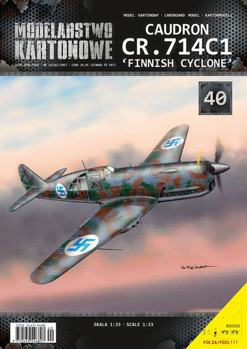 Modelarstwo kartonowe 040 CAUDRON CR.714C1 'Finnish cyclone'