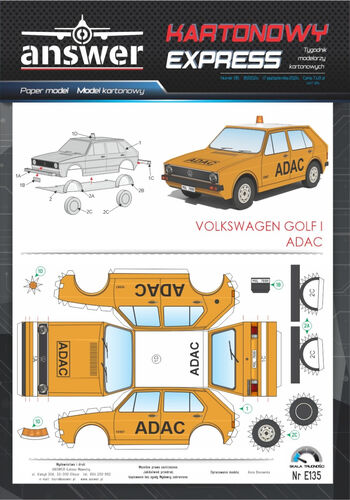 Answer KE-E135 Volkswagen Golf I ADAC