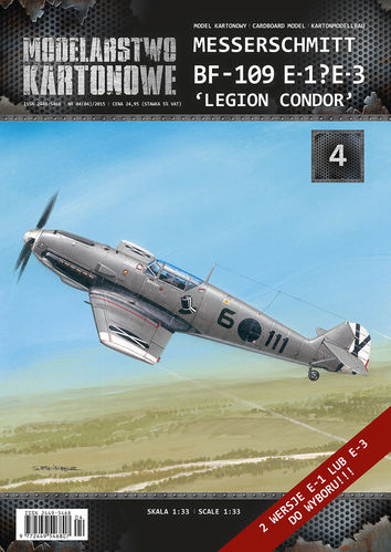 Modelarstwo kartonowe 004 Bf-109 E-1?E-3 'Legion Condor'