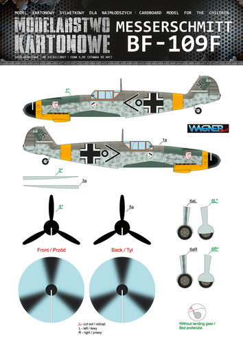 Modelarstwo kartonowe 50-02 Messerschmitt BF-109F
