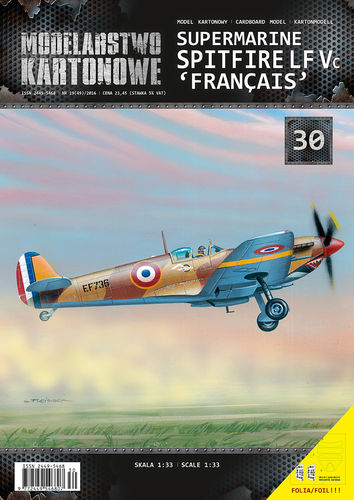 Modelarstwo kartonowe 030 SPITFIRE LF Mk.Vc 'francais'
