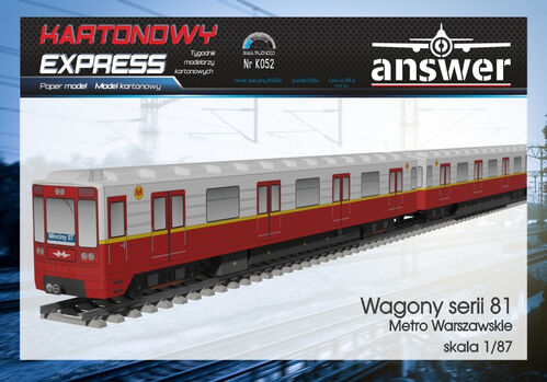 Answer KE-K052 Series 81 Warsaw Metro Wagons