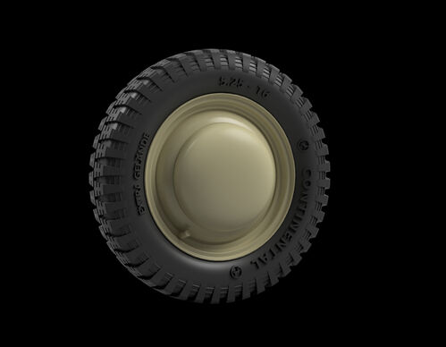 PanzerArt RE35-838 VW typ 82 Kubelwagen - Road Wheels with Protective Cap (Initial)
