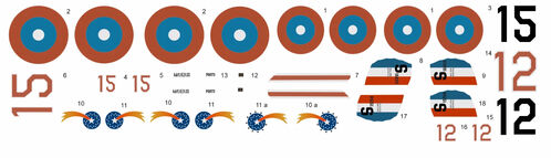 NEW! Peddinghaus-Decals 4694 Spad S.XIII - US Aces of WWI - 22nd Aero, Part 2: Jacques Swaab & James Beane/Arthur Kimber
