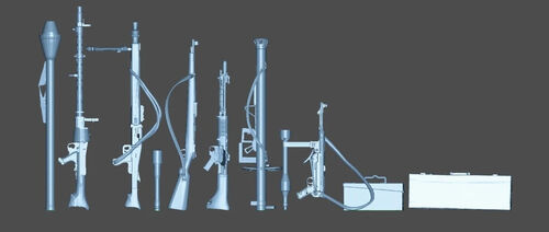 Peddinghaus-Decals 48611 German WWII Gun Set for Dioramas (3D-Printed)