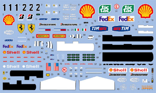 NEW! Shunko Models D419 Ferrari F2001 - Scuderia Ferrari Team Sponsored by Marlboro (for Tamiya Kits)