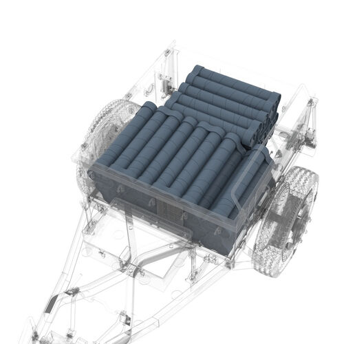 NEW! HD Models 35303 US 105 mm Fiber Cases Ammo Load