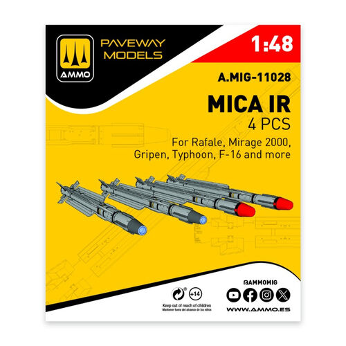 NEW! AMMO of Mig Jimenez 11028 MICA IR (4 pcs / 3D-Printed)