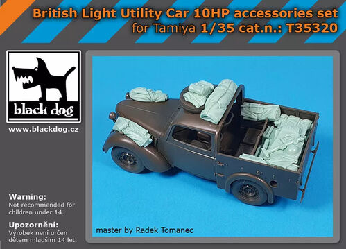 Black Dog T35320 British Light Utility Car 10HP - Accessories Set (for Tamiya Kits)