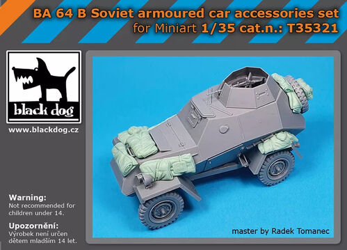 Black Dog T35321 BA 64 B Soviet Armoured Car - Accessories Set (for MiniArt Kits)