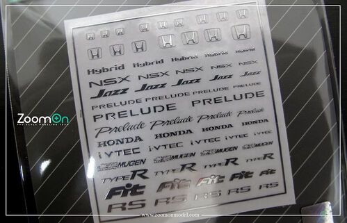 ZoomOn ZD030 Honda Logo A Metal Sticker Set