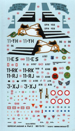Berna Decals 72075 Sepecat Jaguar A Part 2