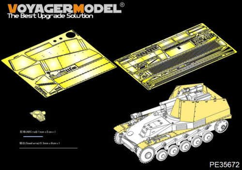 VoyagerModel.Co.Ltd PE35672 WWII German self- propelled howitzer Wespe Fenders and Amour Plate