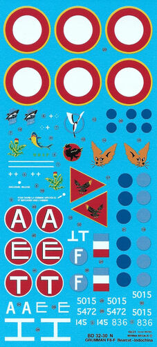 Berna Decals 32030N French Grumman F8F Bearcat over Indochina