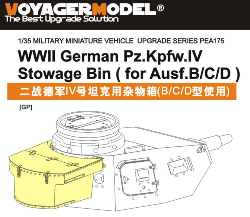 VoyagerModel.Co.Ltd PEA175 WWII German Pz.Kpfw.IV Stowage Bin for Ausf.B/ C/ D