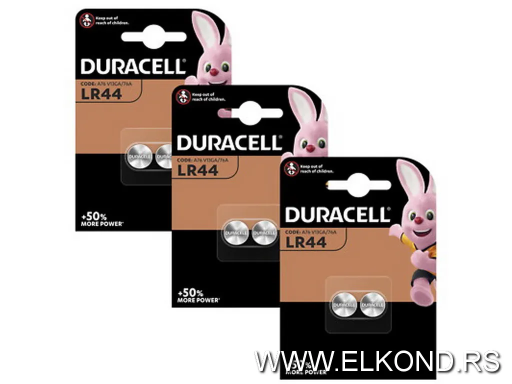 Baterija dugmasti 1.5V LR44 AG13 DURACELL 2/1