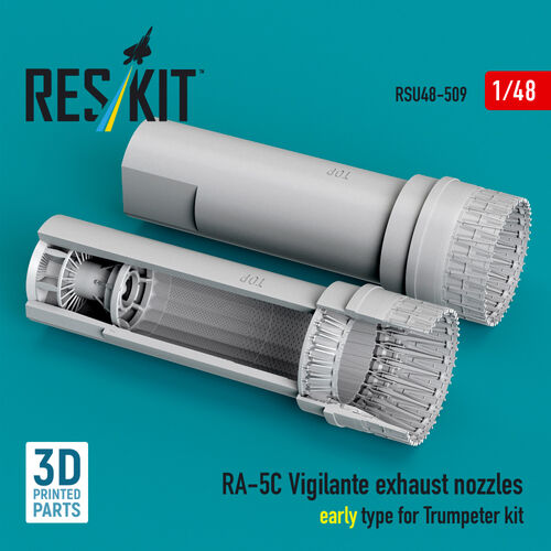 RES/KIT U48-0509 North American RA-5C Vigilante - Exhaust Nozzles Early Type (3D-Printed / for Trumpeter Kits)