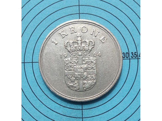 Danska 1 krone 1964g km851.1