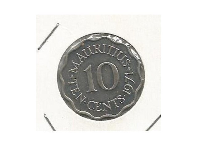 a2 Mauritius 10 cents 1971.