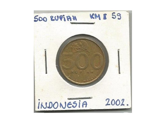 d5 Indonesia 500 rupiah 2002. KM#59