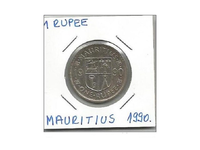 b3 Mauritius 1 rupee 1990.