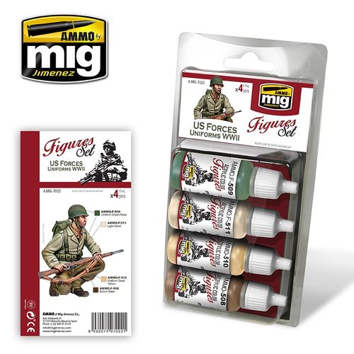 AMMO of Mig Jimenez A.MIG 7022 US Forces Uniforms WWII Set