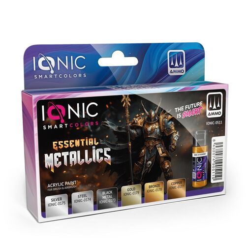 NEW! AMMO of Mig Jimenez IONIC-0511 IONIC-511 Essential Metallics Set