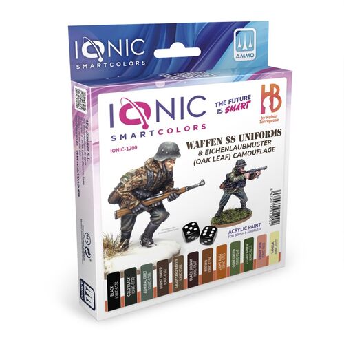NEW! AMMO of Mig Jimenez IONIC-1200 German WWII Waffen SS Uniforms and Eichenlaubmuster