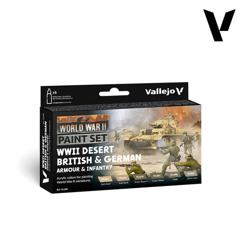 Vallejo 70208 WWII Desert British & German Armour & Infantry