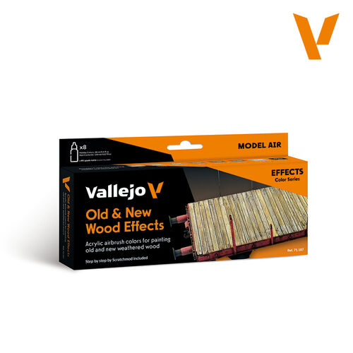 Vallejo 71187 Model Air - Old & New Wood Effects Set