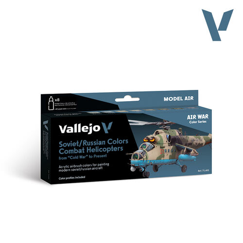 Vallejo 71601 Air War Color Series - Soviet/Russian Colors Combat Helicopters from "Cold War" to present - set