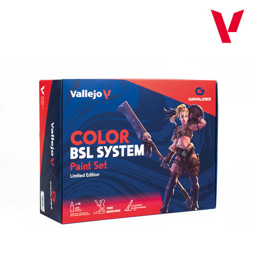 Vallejo 72183 Color BSL System Paint Set + Brushes + Exclusive Mini