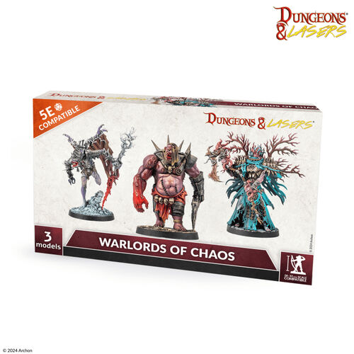 Archon Studio DNL0095 Dungeons & Lasers Miniatures: WARLORDS OF CHAOS
