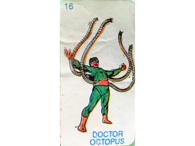 DOCTOR OCTOPUS sličica iz žvaka - odlepljena