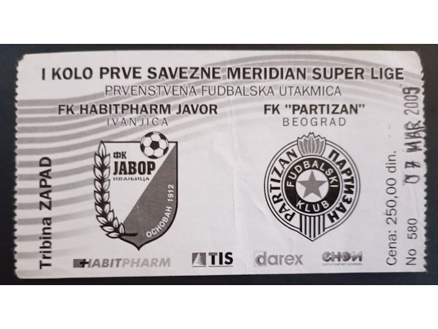 FUDBAL: JAVOR - PARTIZAN 07.03.2009