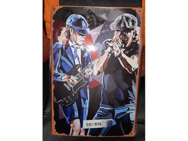 AC/DC - LIMENA TABLA - ANGUS and BRIAN - 20x30cm
