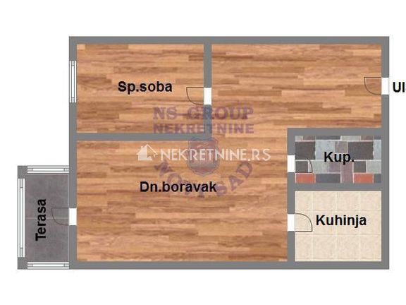 Dvosoban stan u Sremskoj Kamenici,44m2