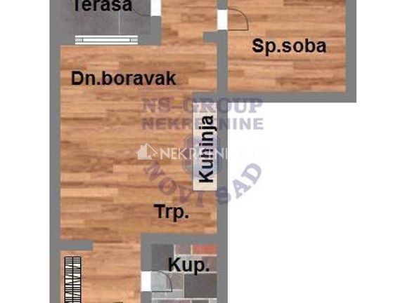 Jednoiposoban stan na bulevaru Patrijarha Pavla, 30m2