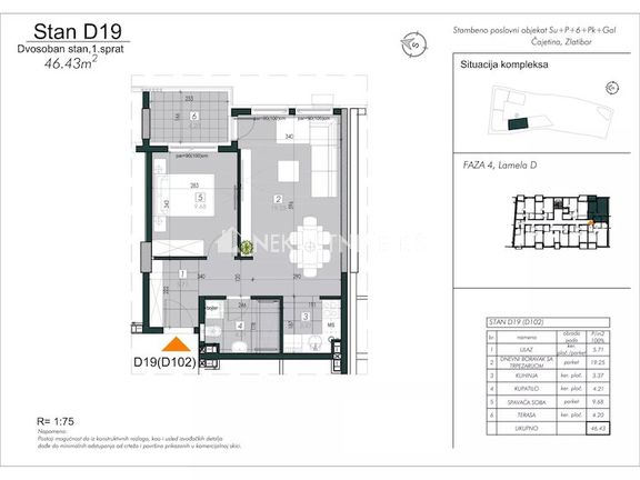 Prodaja, stan dvosoban, Čajetina Čajetina