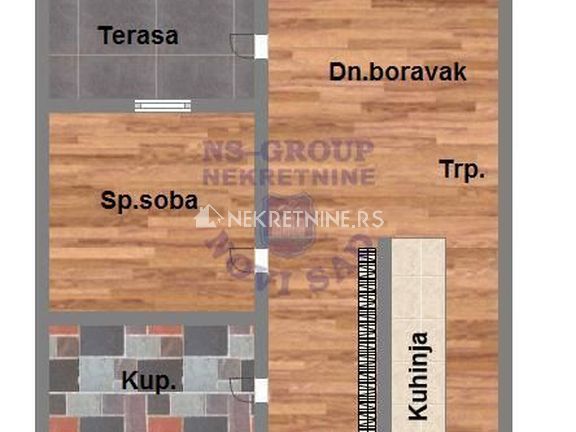Dvosoban stan na Bulevaru Patrijarha Pavla, 39m2