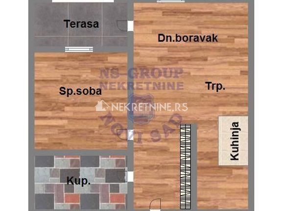 Dvosoban stan na Bulevaru Patrijarha Pavla, 39m2