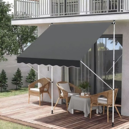 Multigarden tenda za terasu i balkon sa podešavanjem visine 2x1.2m grey ( aw-016 grey )